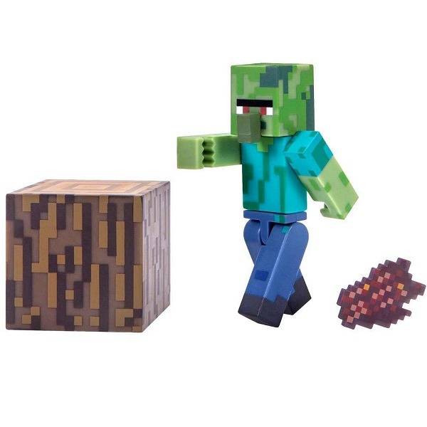 Minecraft - Falusi zombi figura - Gigajáték