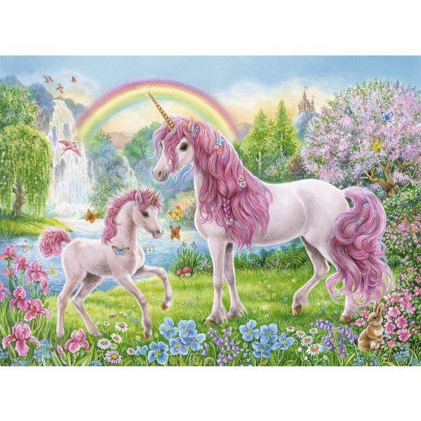 Unikornisos Puzzle Xxl 100 Db Os Színezővel Varázslatos Unikornis