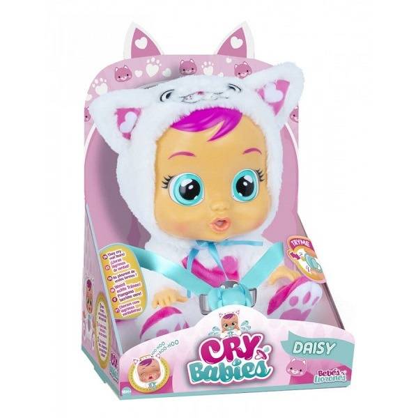 Cry Babies interaktív baba Daisy cica baba - Gigajáték